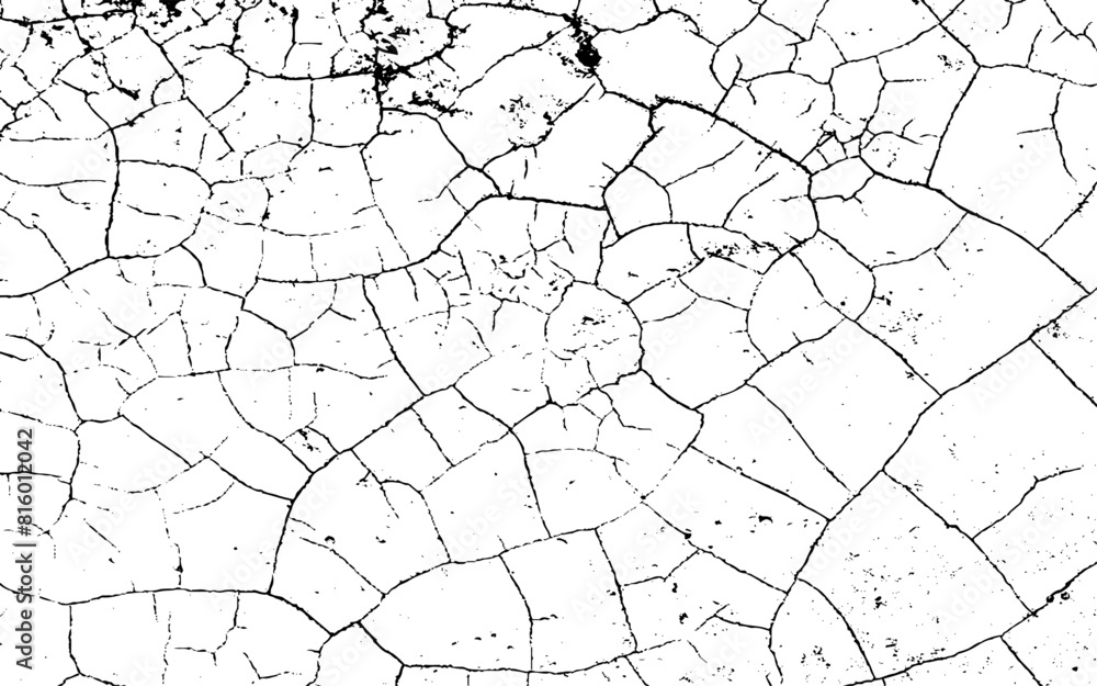 Black grunge effect on white background, cracked ground, ground ...