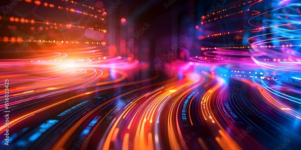 Efficiently sort data with futuristic dark background for information ...