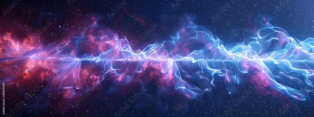 Radio Waves Propagating through Space A D Rendered Visualization of ...