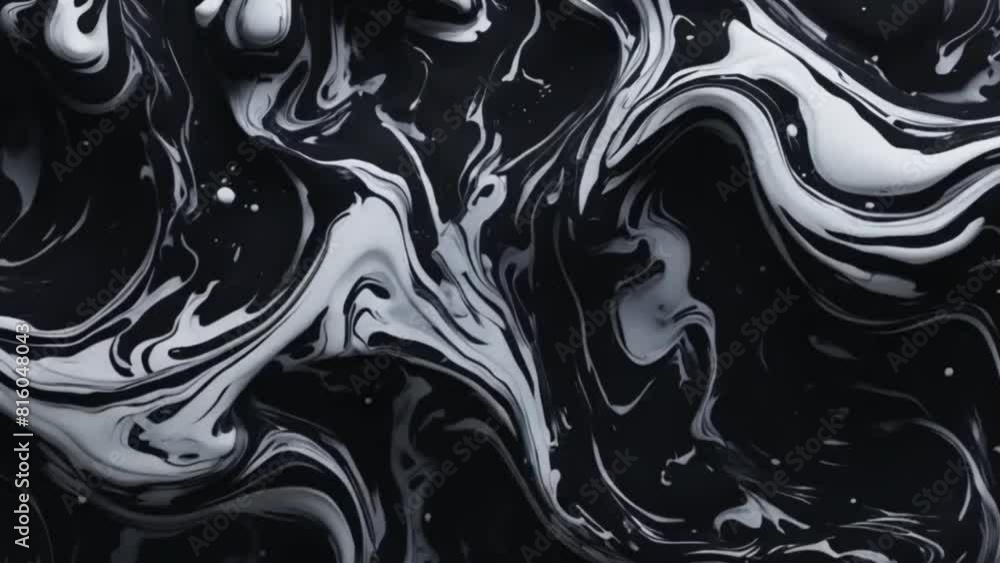 Abstract Liquid black and white texture Organic background for visual ...