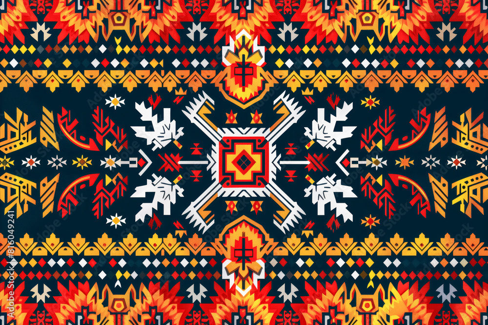 Aztec peruvian mexican knit pattern, ethnic ornament. Vector seamless ...
