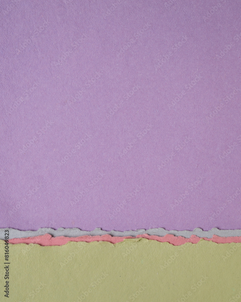 abstract paper landscape in vertical format - collection of handmade ...