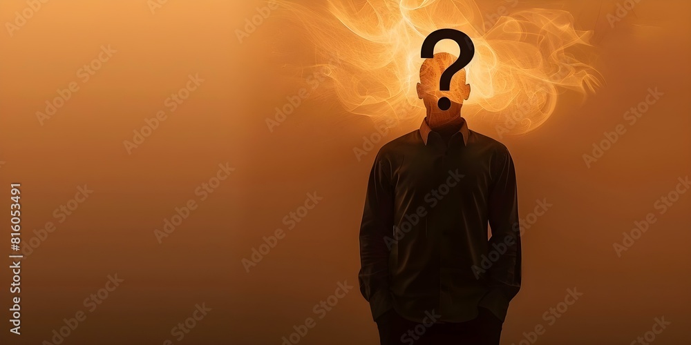 Silhouette of a person with a question mark head symbolizing ...