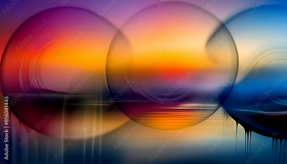 Abstract colorful background, circles, lines, for technology AI ...
