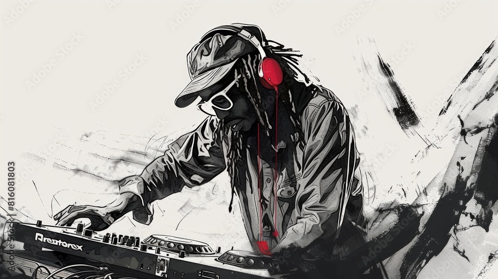 One rappers, rasta dj, graffer, bboy, old school hip hop, rap attack ...