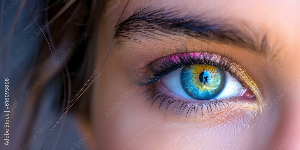 Capturing the Intriguing Iris: Closeup of a Woman's Eye with Unique ...