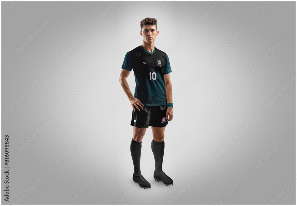 Soccer Player Mockup Stock Template | Adobe Stock