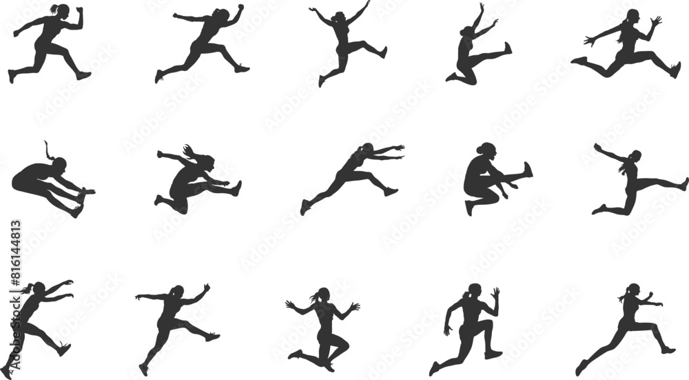 Female long jump silhouette, Long jump silhouette, Long jump vector ... Female long jump silhouette, Long jump silhouette, Long jump vector ...