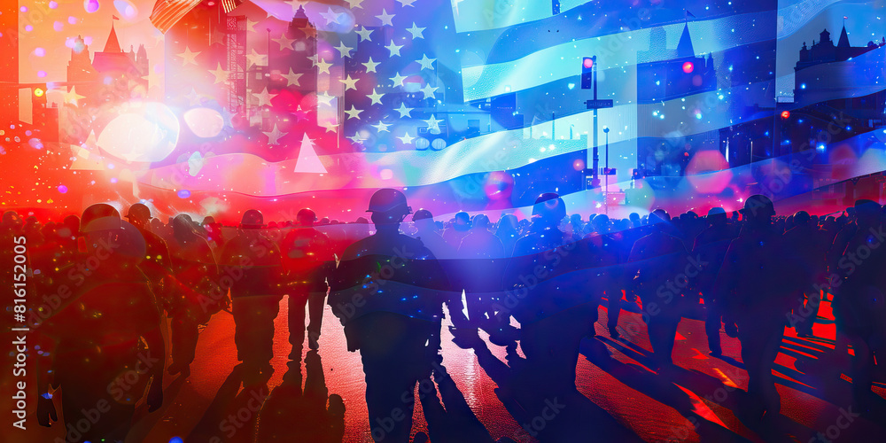 First Amendment Rights (Red, White, and Blue): Signifies the protection ...