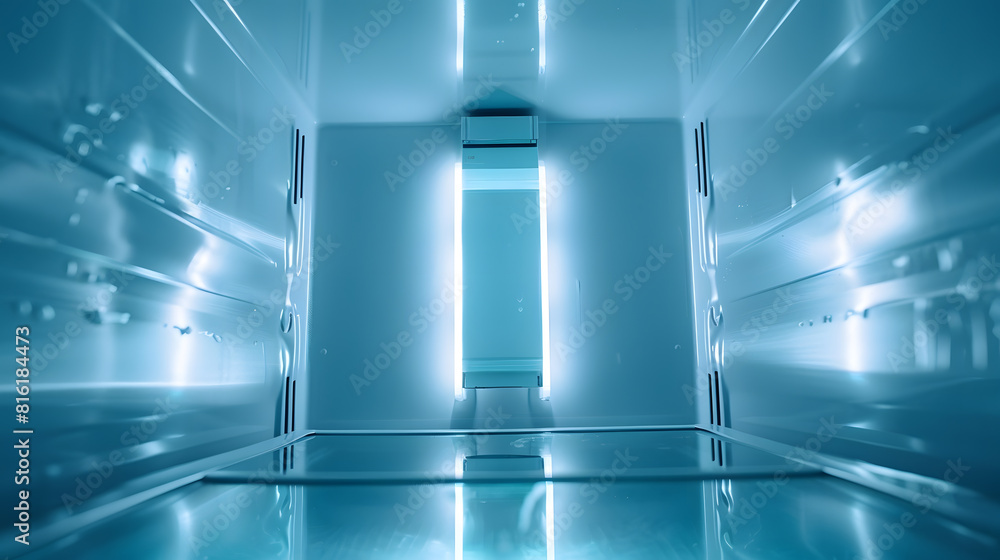 empty freezer of a refrigerator lce buildup on the inside of a freezer ...