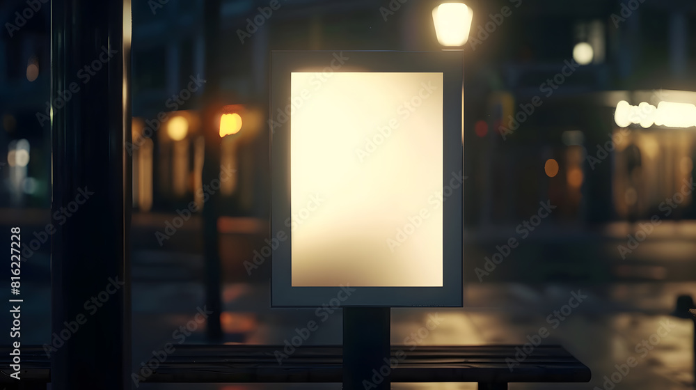 Blank digital screen sign mockup in the urban environment empty space ...