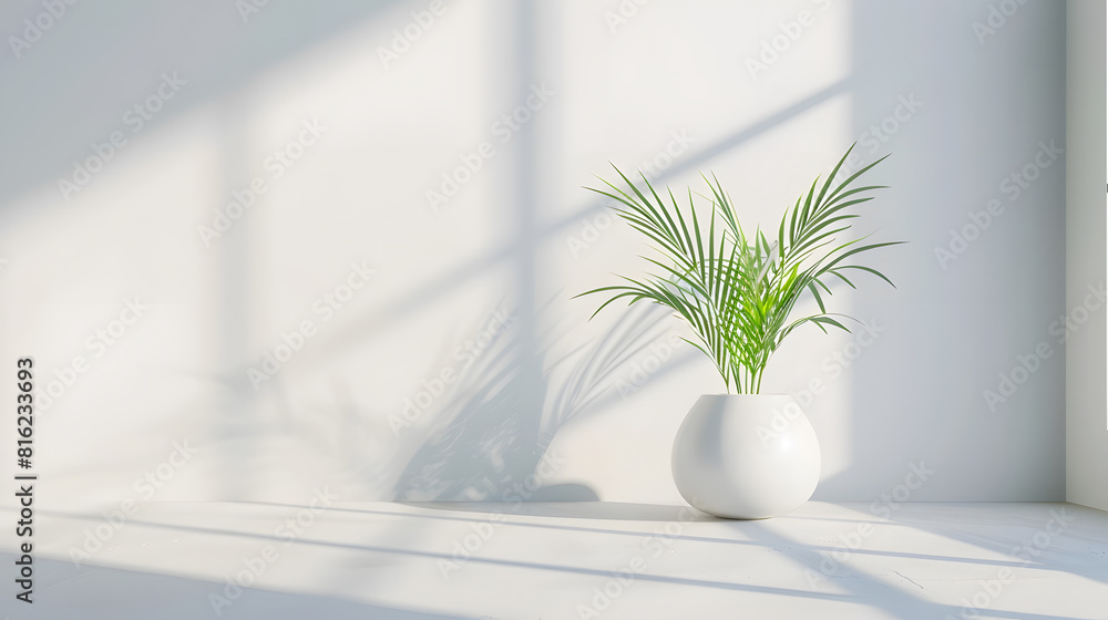 Background White Shadow Light Plant Room 3d Counter Display Sunlight ...