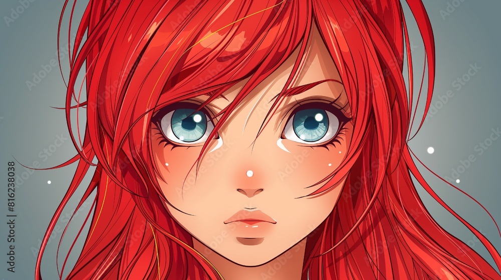 Hot Anime Girl Character Vector Illustration Design Manga Anime Girl Portrait Of Young Girl