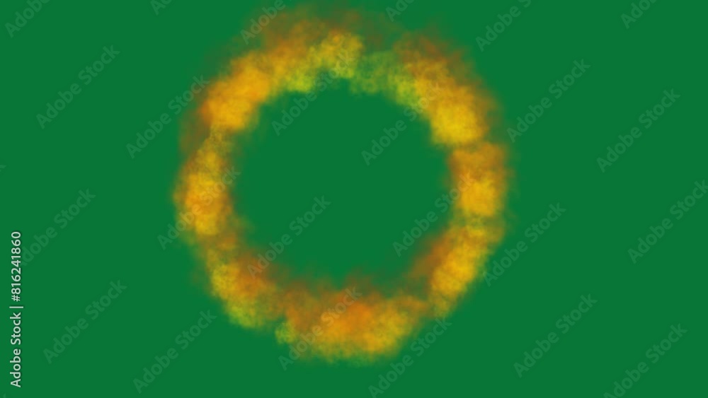 Realistic fire ring animation with green screen background Stock-Video ...