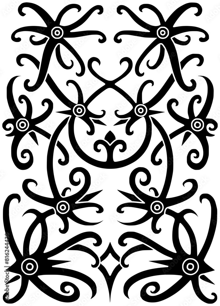 gawai illustration dayak silhouette ethnic logo enggang icon hornbill ...