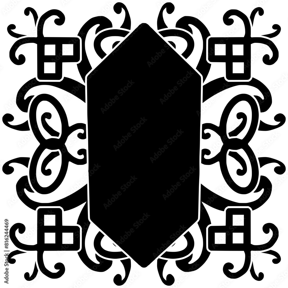 gawai illustration dayak silhouette ethnic logo enggang icon hornbill ...