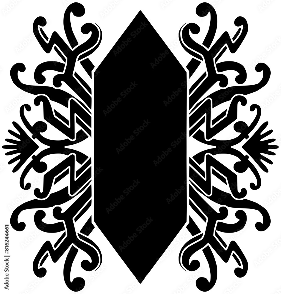 gawai illustration dayak silhouette ethnic logo enggang icon hornbill ...