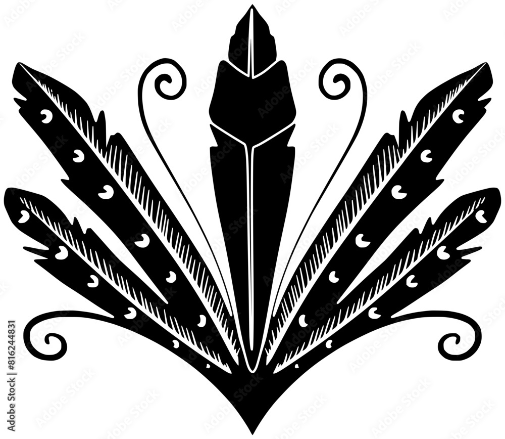 gawai illustration dayak silhouette ethnic logo enggang icon hornbill ...