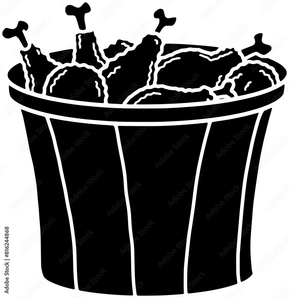 food illustration chicken silhouette fast logo meal icon rotisserie ...