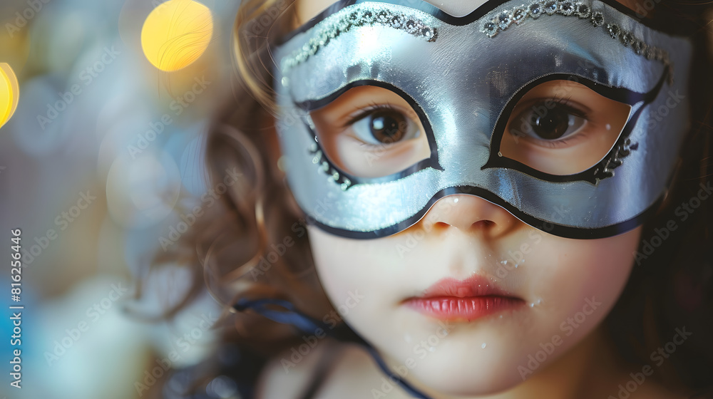 Child in a carnival masquerade mask Festival carnival masquerade party ...