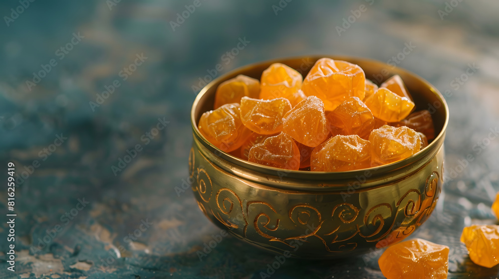 Orange sugar candy Indian Vintage style boiled sugar confectionery ...