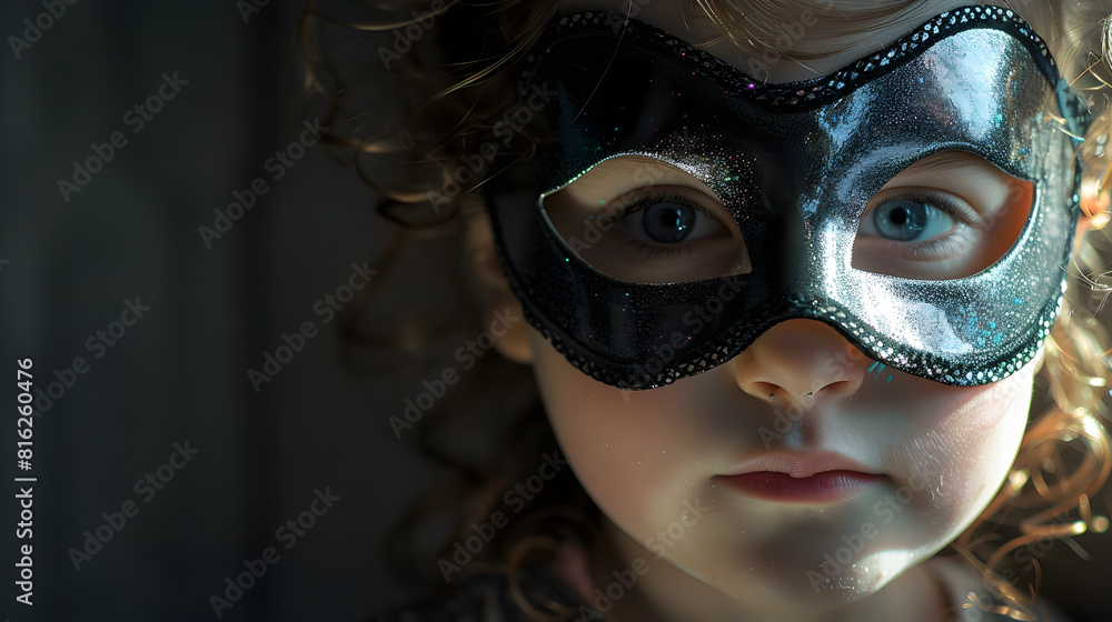 Child in a carnival masquerade mask Festival carnival masquerade party ...