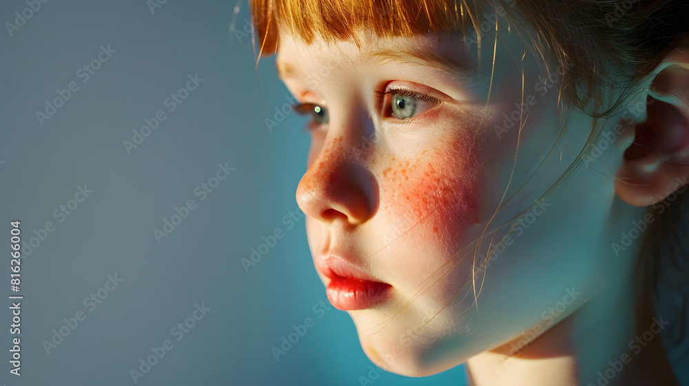 8 years old child with red cheeks enterovirus infection diathesis or ...