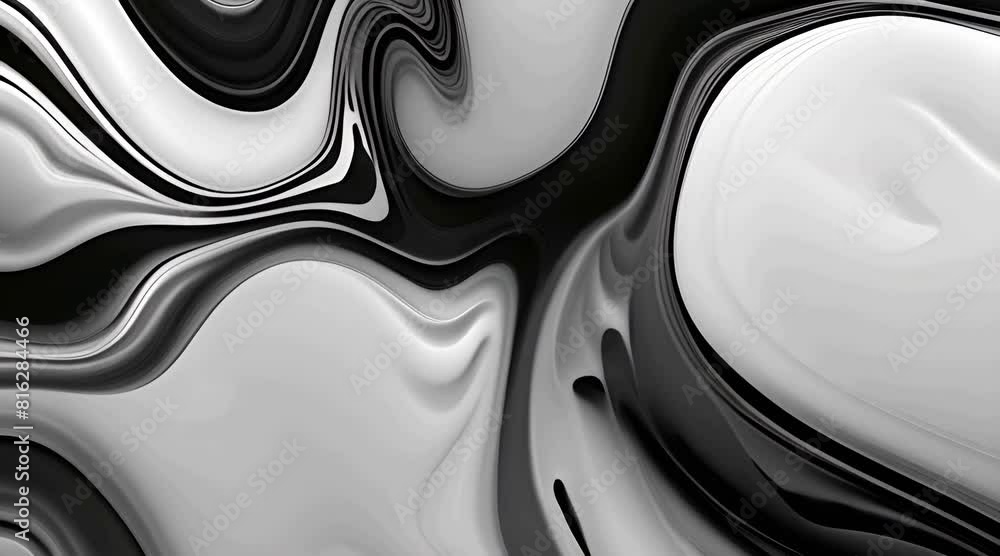 Abstract Liquid black and white texture Organic background for visual ...