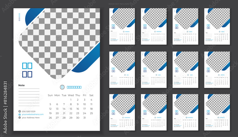 Magnet Calendar Design for your business beautiful vector magnet ...
