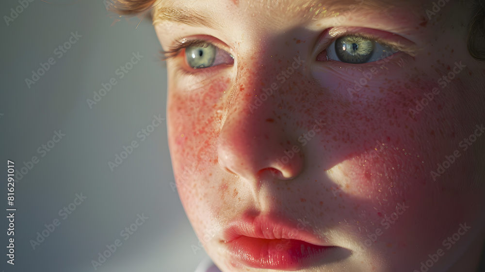 8 years old child with red cheeks enterovirus infection diathesis or ...