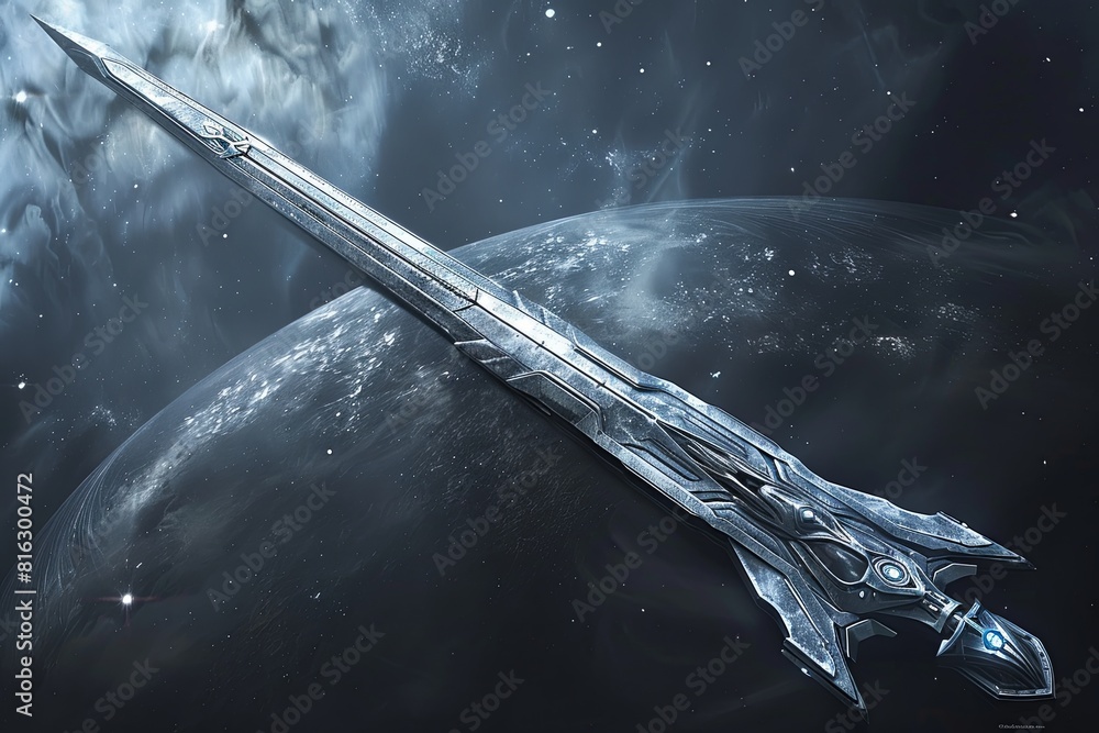Starcraft Spear: A Detailed Soaring Cosmological Sculpture Stock ...