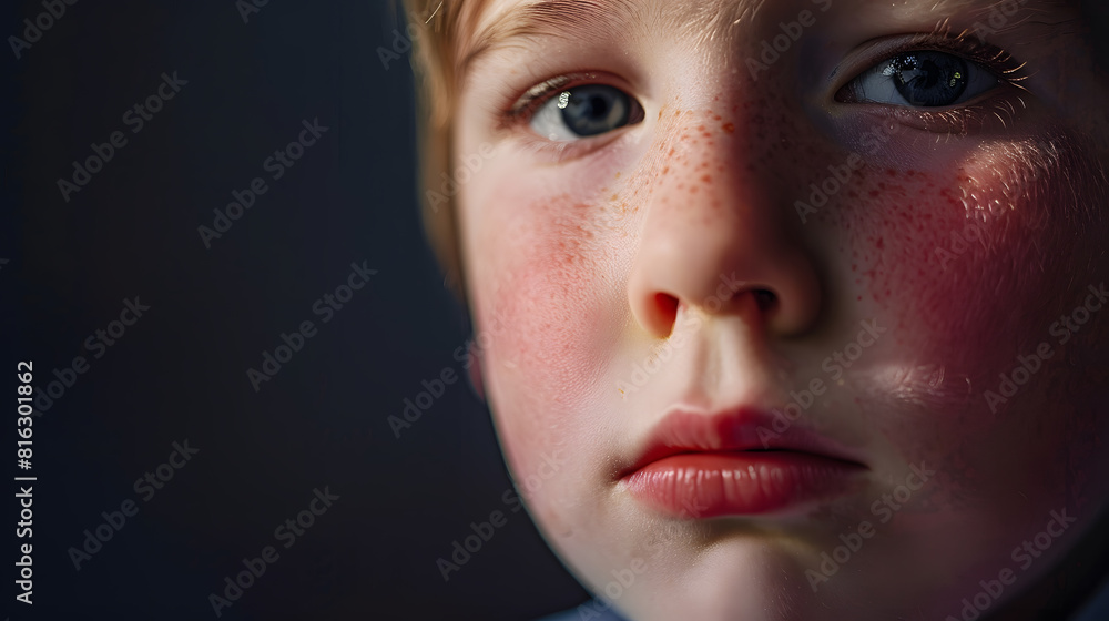8 years old child with red cheeks enterovirus infection diathesis or ...