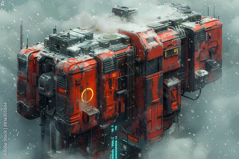 Apocalyptic Futuristic Isometric Game Art: A Design Revelation Stock ...