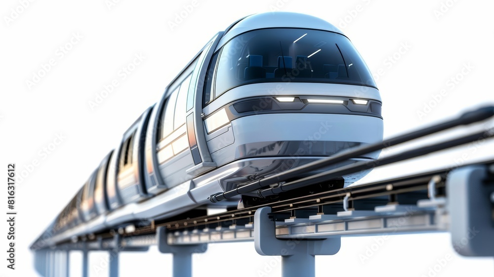 Visionary transport systems employ floating trains that hover ...