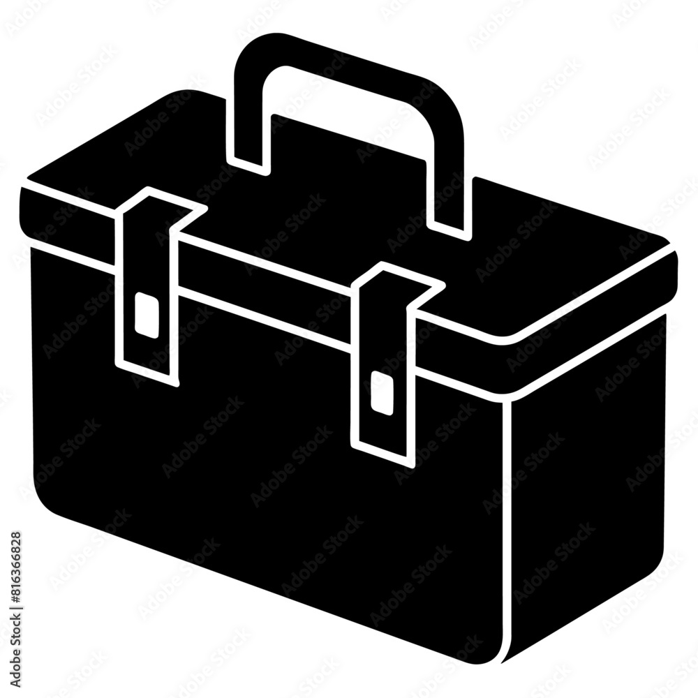 tool box vector silhouette, world most popular tool box black color ...
