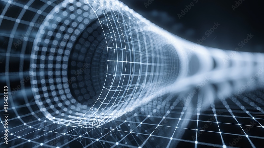 3D Modeling Wireframe Object: A 3D illustration showcasing a wireframe ...