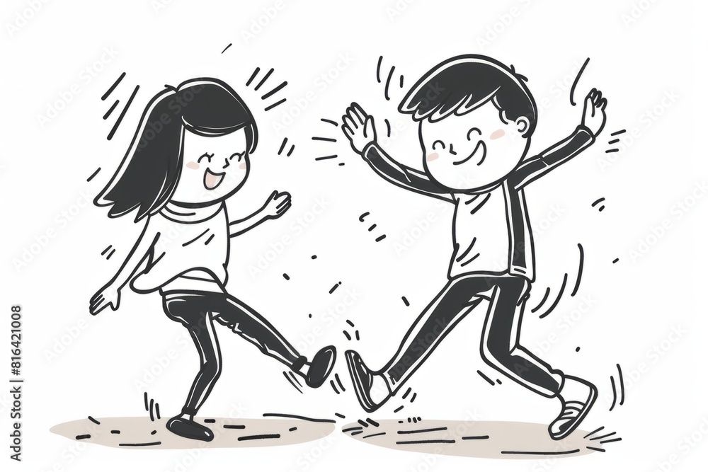 Cartoon cute doodles of a clumsy person accidentally stepping on ...