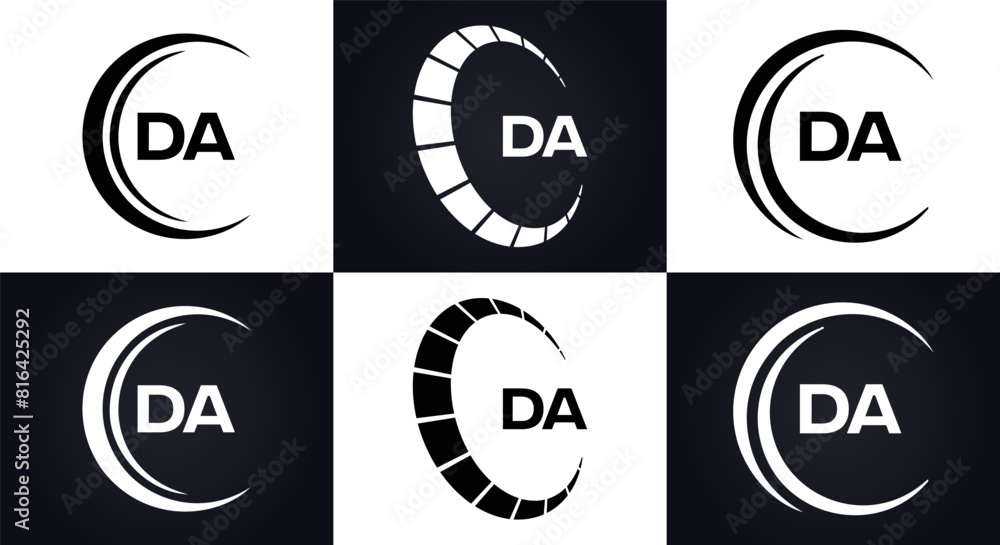DA logo. D A design. White DA letter. DA, D A letter logo design ...