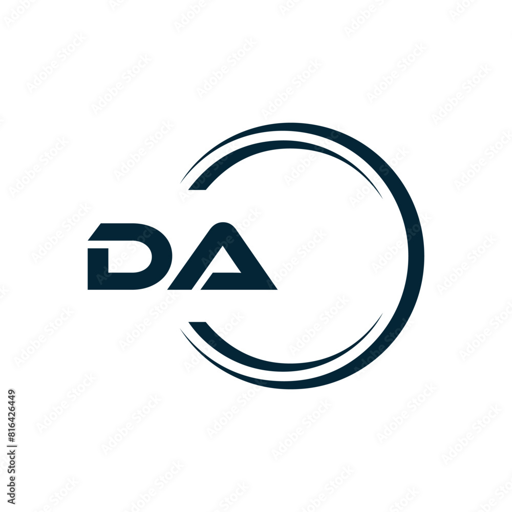 DA logo. D A design. White DA letter. DA, D A letter logo design ...
