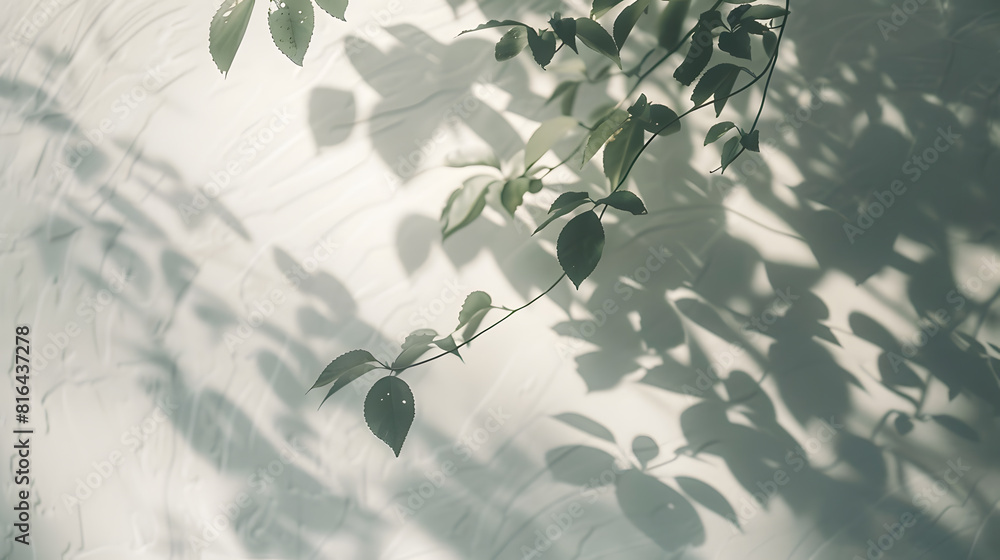 Abstract tree shadow blurred background with leaves tree branch and ...