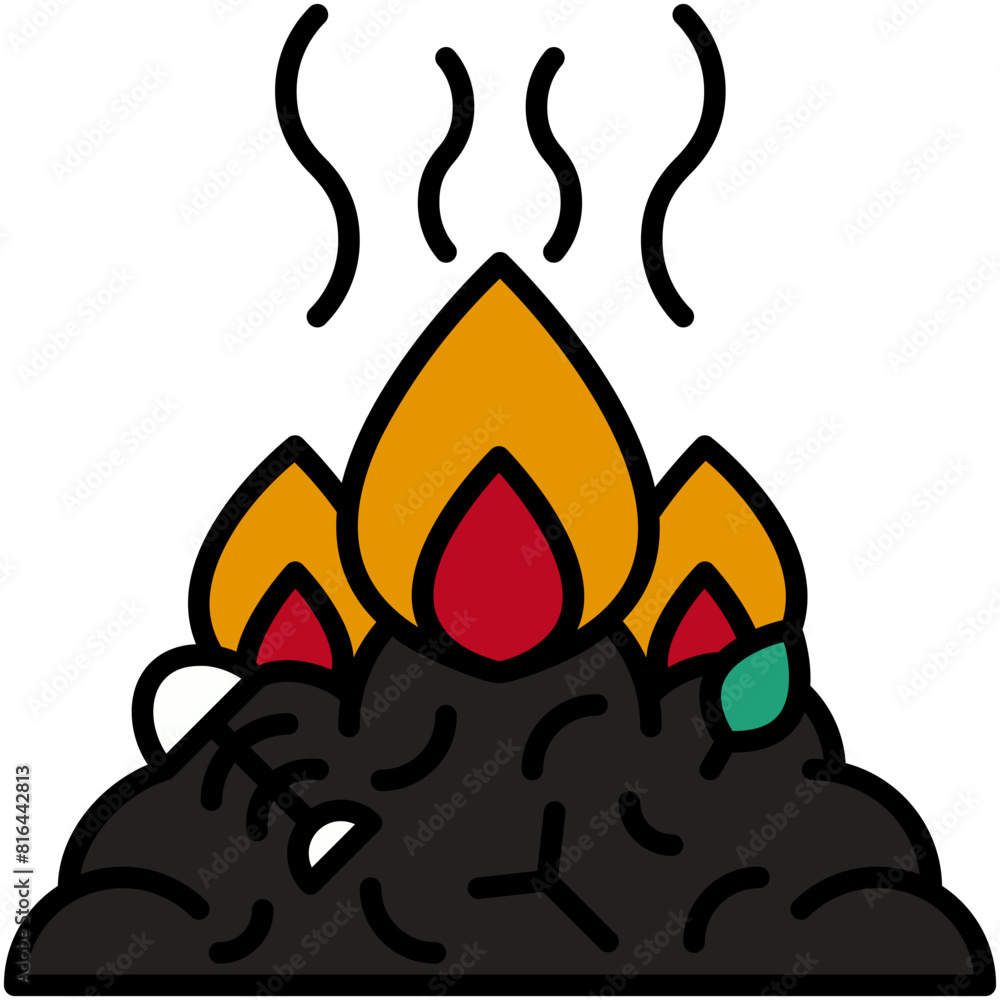 Incinerator Icon. Combustor Waste To Energy Pictogram Graphic ...