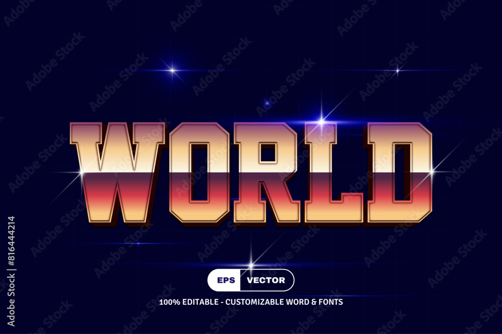 80's Editable Vector Retro neon text effect design, Travel Back to the ...