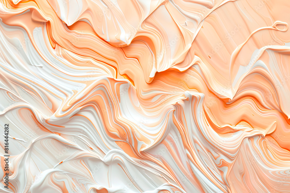 Abstract acrylic paint background, Pantone color of the year 2024 Peach ...