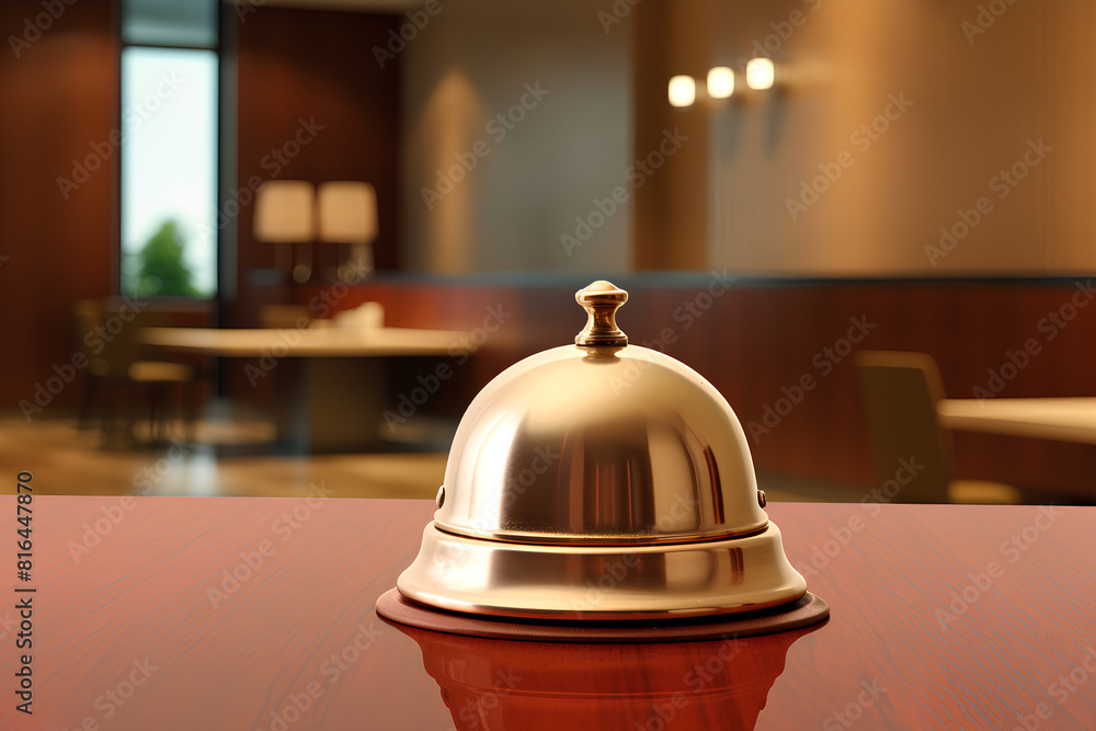 Concept hotel service bell, travel, room, Modern luxury hotel reception ...