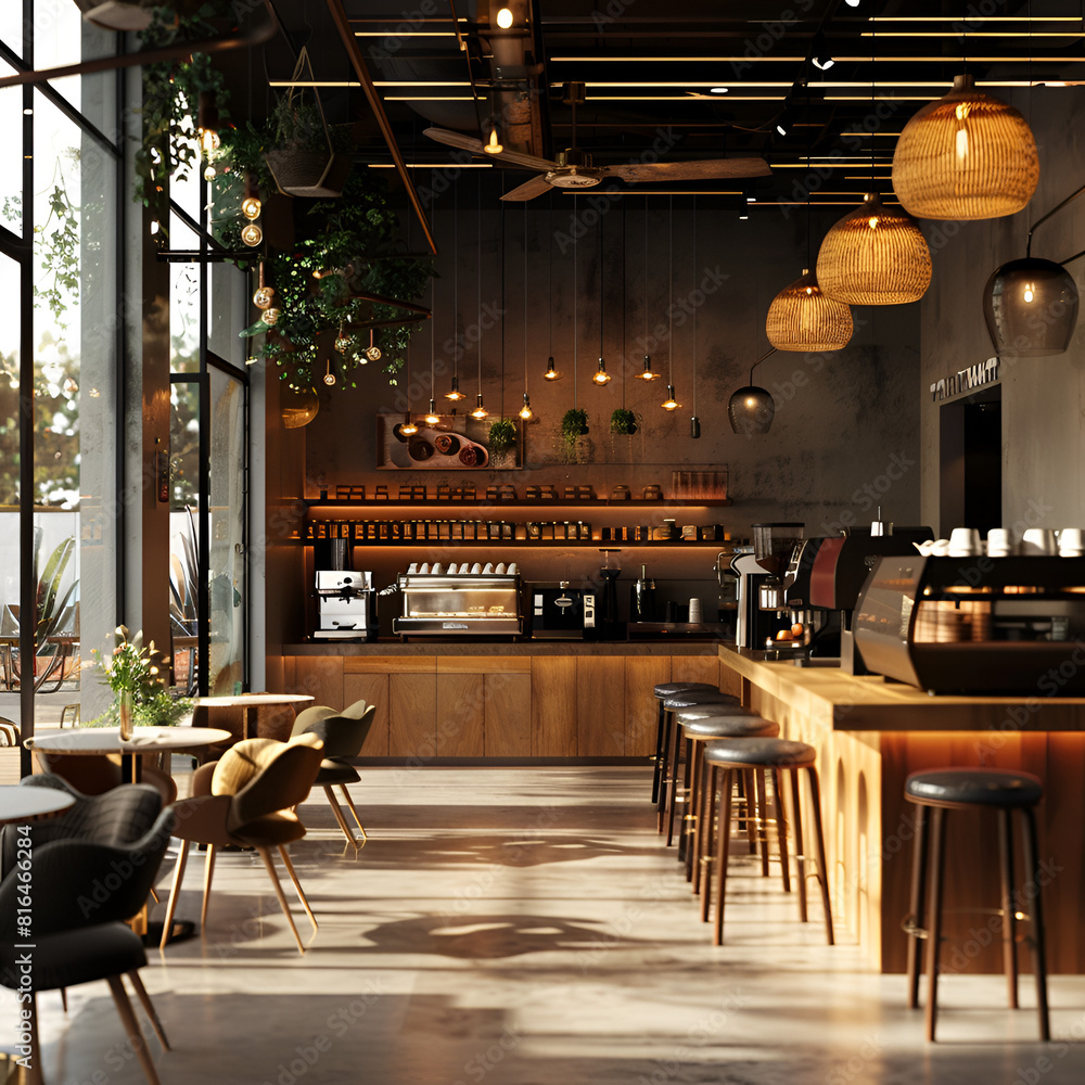 Design ideas for a cafe or fast food store, cuisine, drinks, restaurant ...
