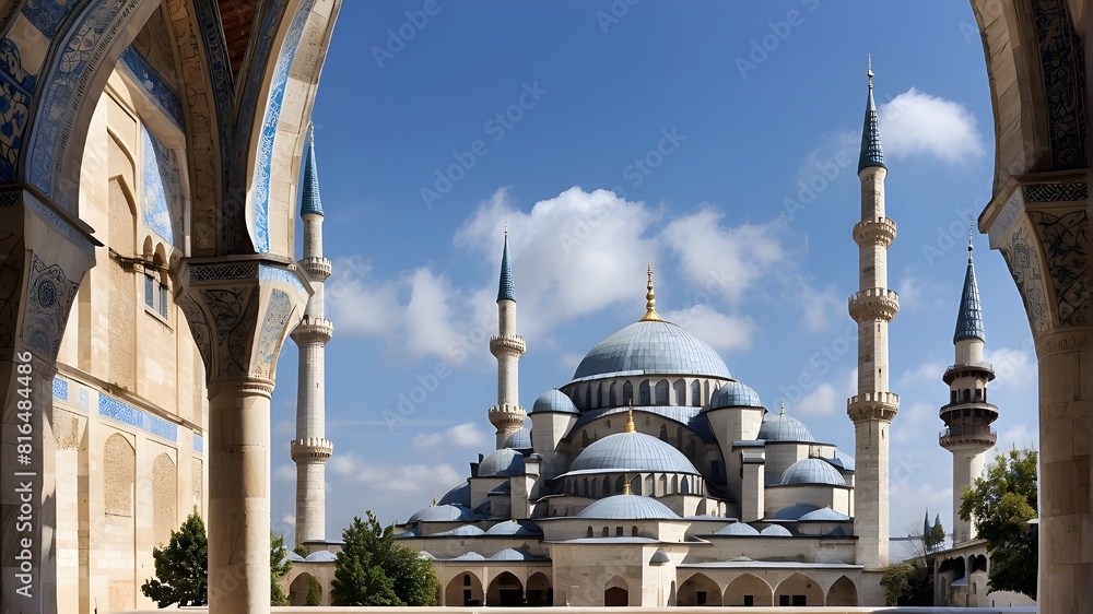 The stunning architecture of the Blue Mosque, with its intricate ...