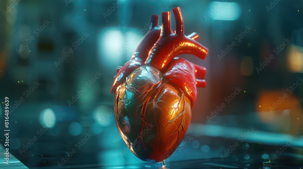 Human heart anatomy 3D visualization medical concept Stock Photo ...