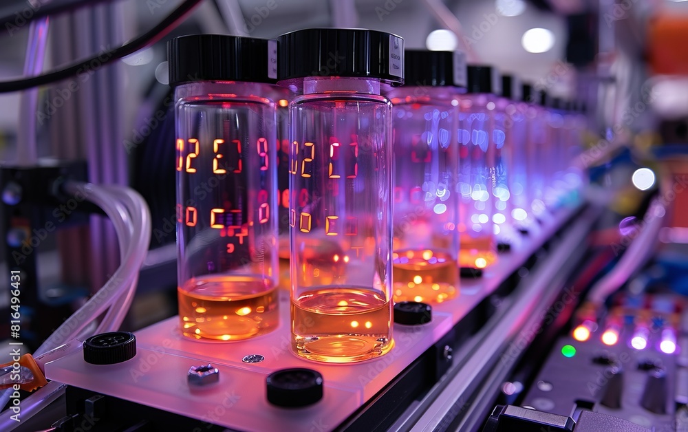 Water flow control panel front view, essential for battery management ...