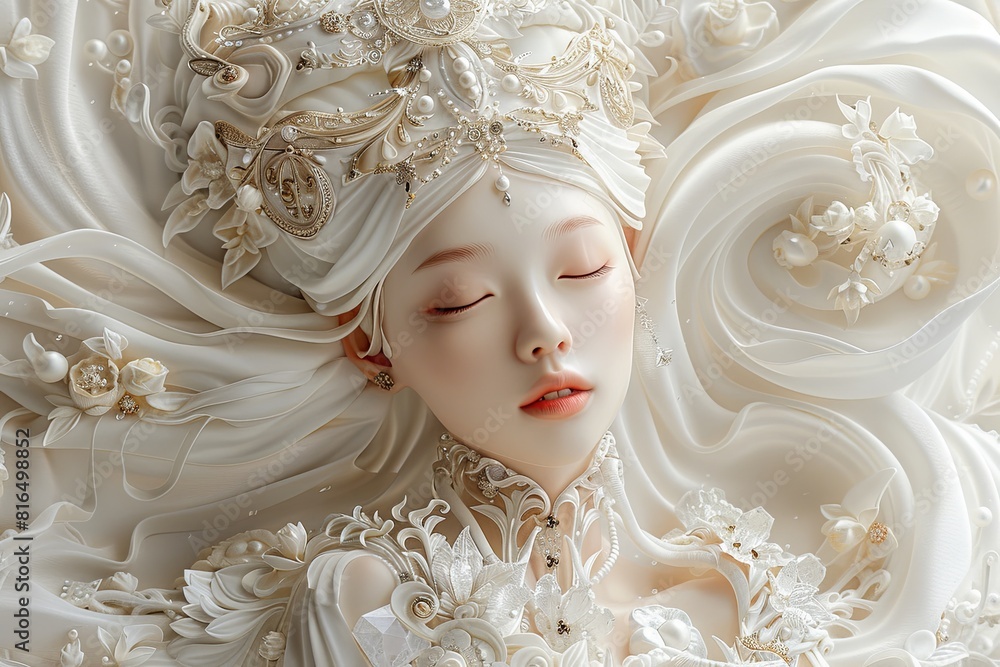 Ethereal Aura: Ultra Detailed Futuristic Humanoid Queen with Ornate ...