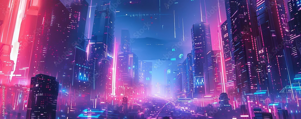 Graduates in futuristic robes with embedded LEDs, holographic banners ...